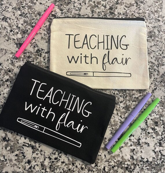 Teaching With Flair Teacher Pencil Pouch | Etsy