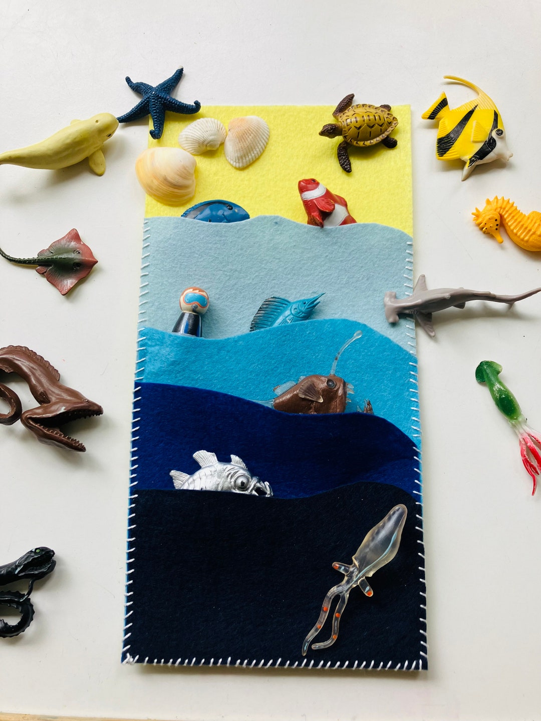 Underwater Felt Mat With Scuba Diver - Etsy