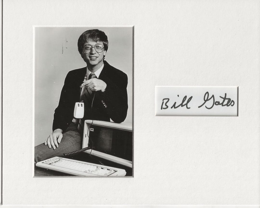 Bill Gates Microsoft Signed Genuine Authentic Autograph Signature UACC ...