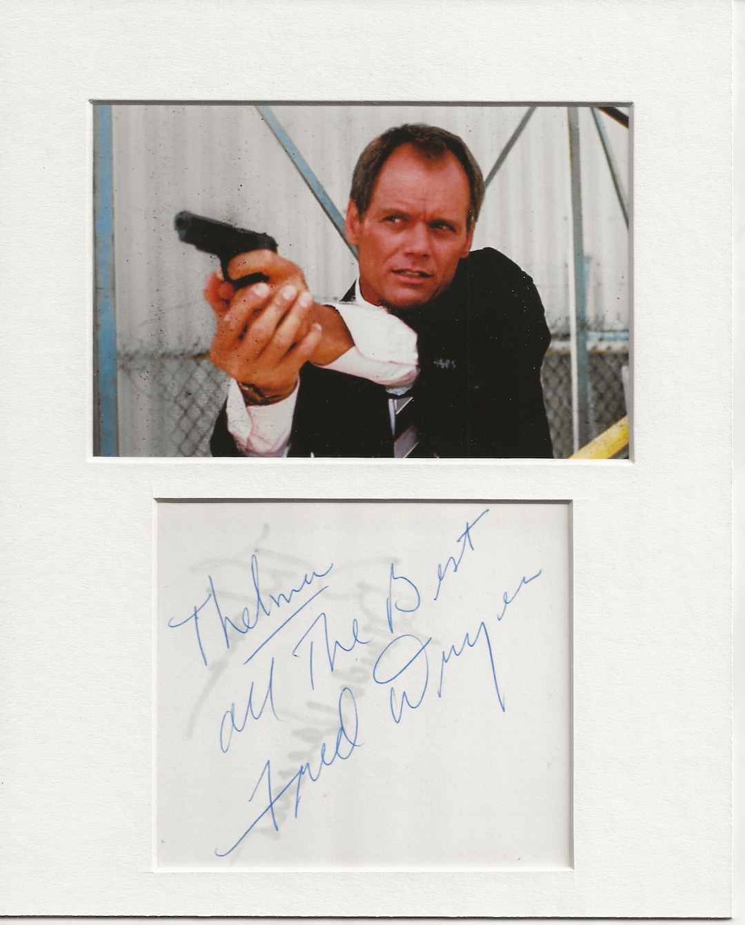 Fred Dryer Hunter Signed Genuine Authentic Autograph Signature UACC RD ...