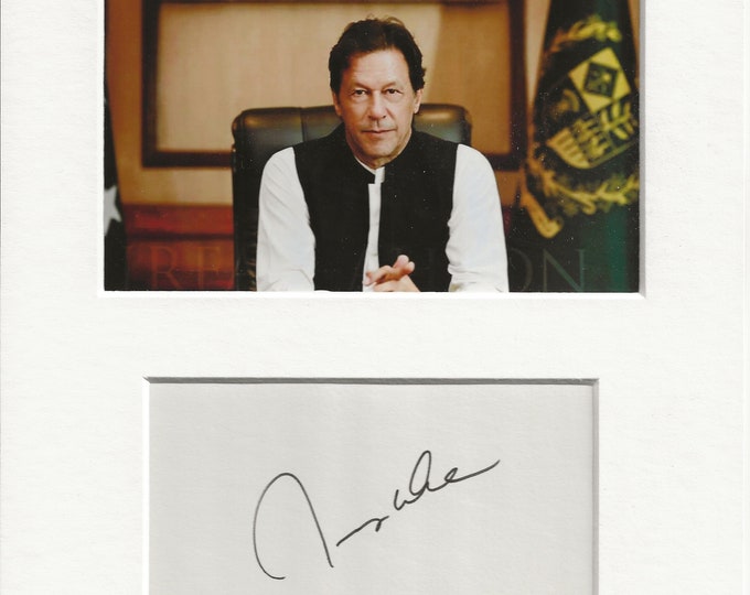 Imran Khan Prime Minister of Pakistan Signed Genuine Authentic ...
