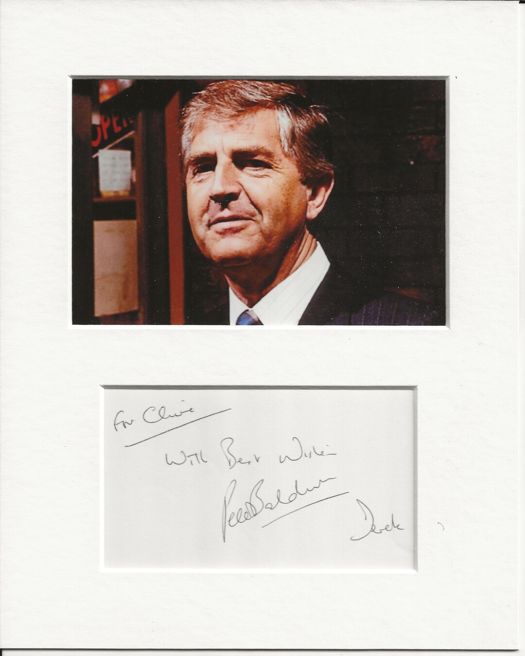 Peter Baldwin Coronation Street Signed Genuine Authentic Autograph ...