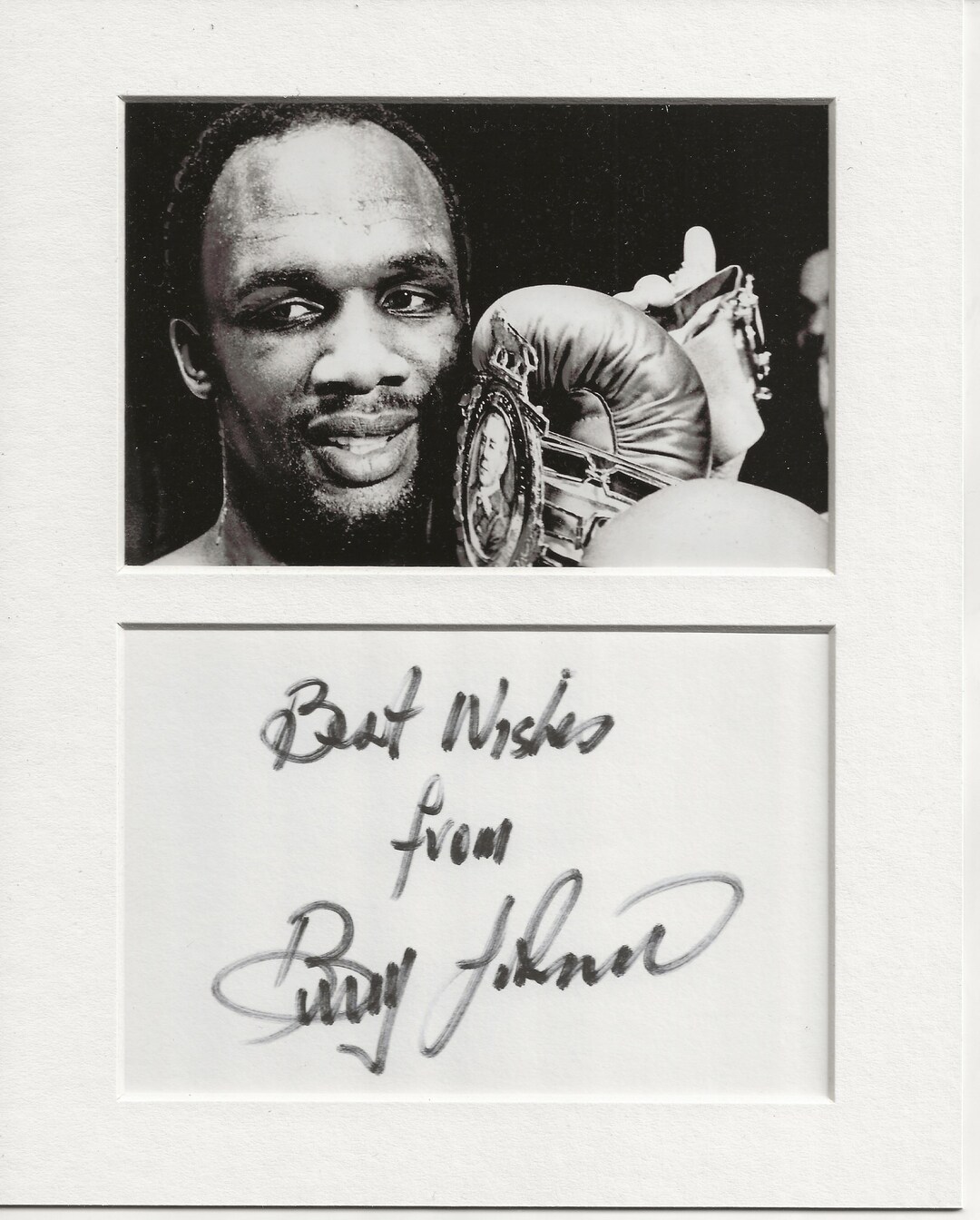 Bunny Johnson Boxing Signed Genuine Authentic Autograph Signature UACC ...