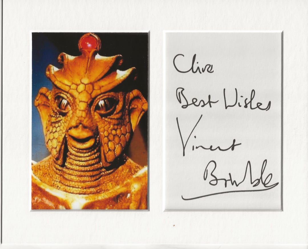 Vincent Brimble Doctor Who Signed Genuine Authentic Autograph Signature ...
