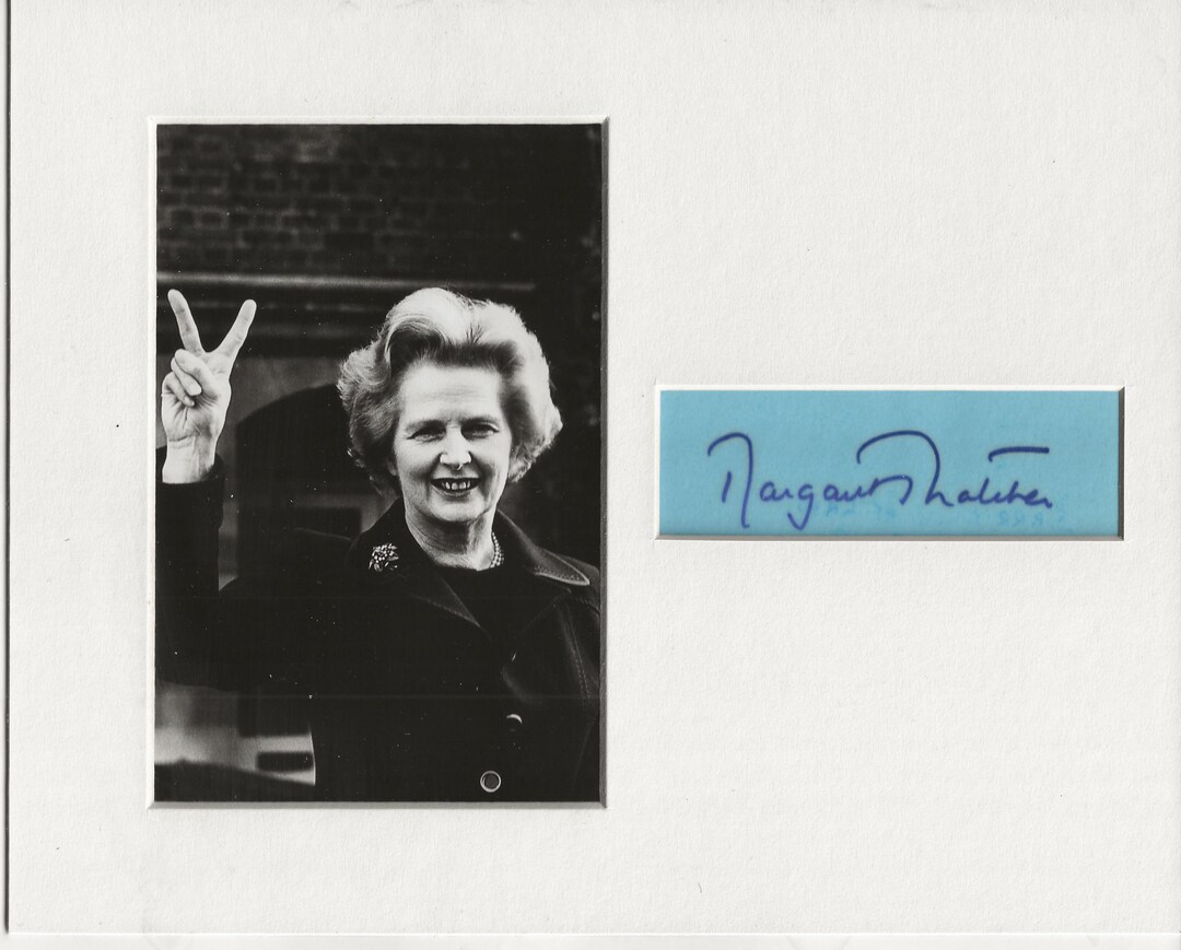 Margaret Thatcher Pm Signed Genuine Authentic Autograph Signature UACC ...