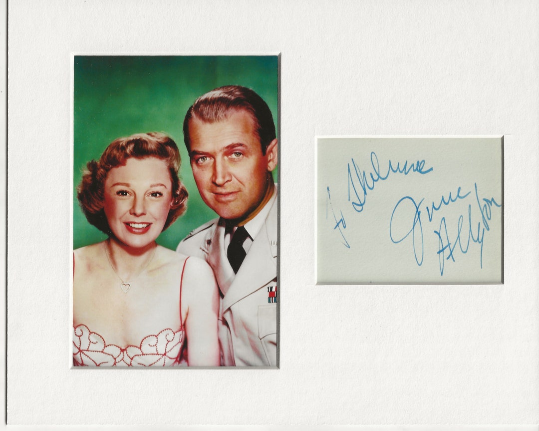 June Allyson the Glenn Miller Story Signed Genuine Authentic Autograph ...