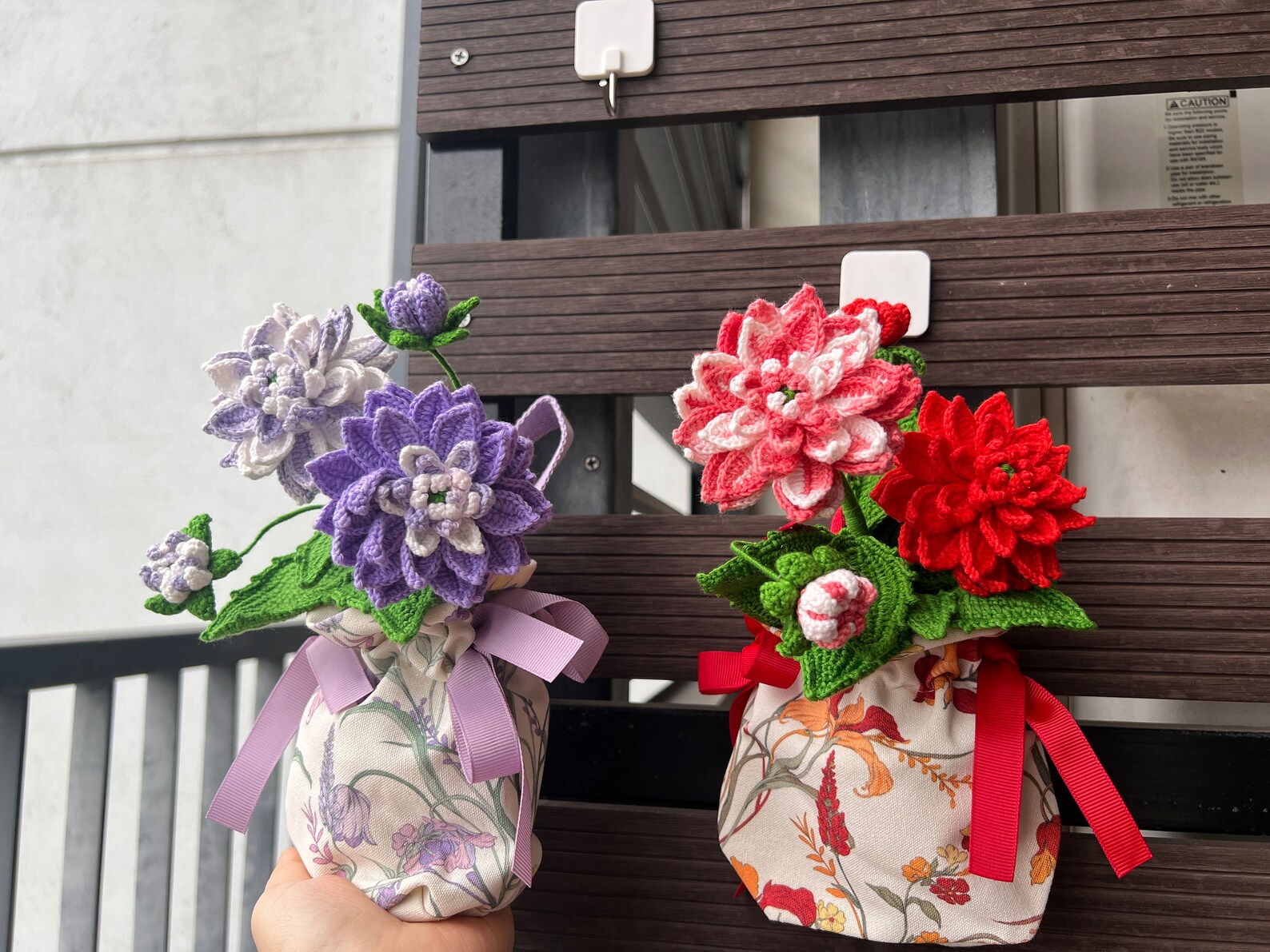 Crochet Flower in the Pot, Handmade, Personalized Gift for Her, Home ...