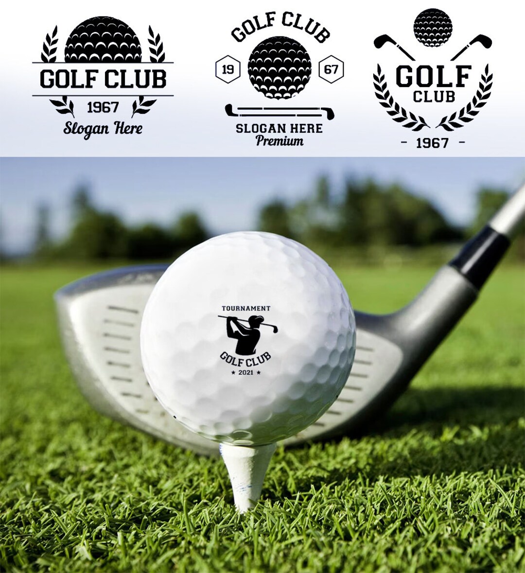 Golf Club Ball, Custom Slogan Ball, Logo Golf Ball, Golf Lovers Gift ...