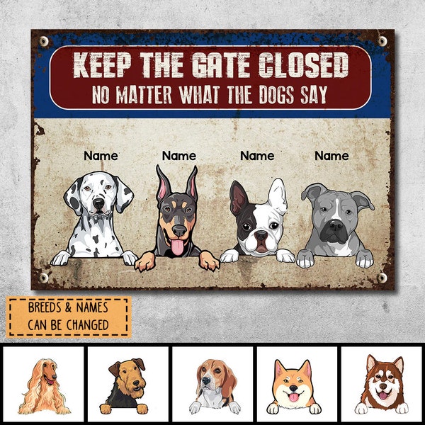Personalized Dog Gate Sign - Etsy