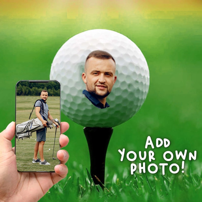 Custom Face Ball, Face Golf Ball, Funny Golf Ball, Dad Golf Ball , Golf ...