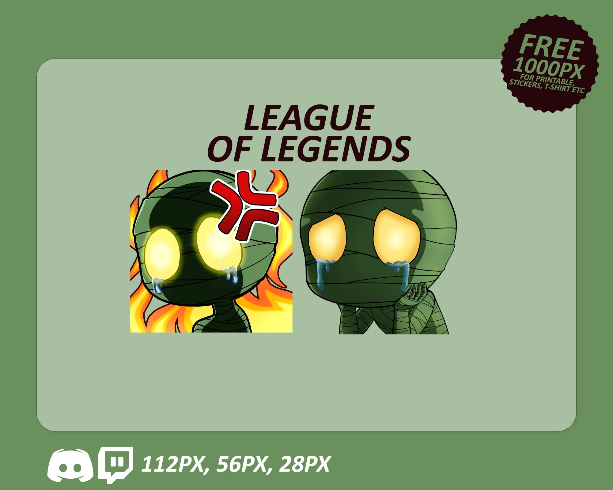 Sad Amumu LOL Emotes, Sad Amumu Emotes, League of Legends Emotes ...