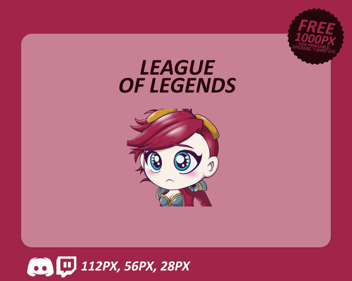 Vi LOL Emotes, Vi Emotes, League of Legends Emotes, Twitch Emotes ...