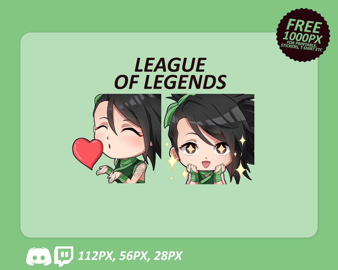 Akali LOL Emotes, Akali Emotes, League of Legends Emotes, Twitch Emotes ...
