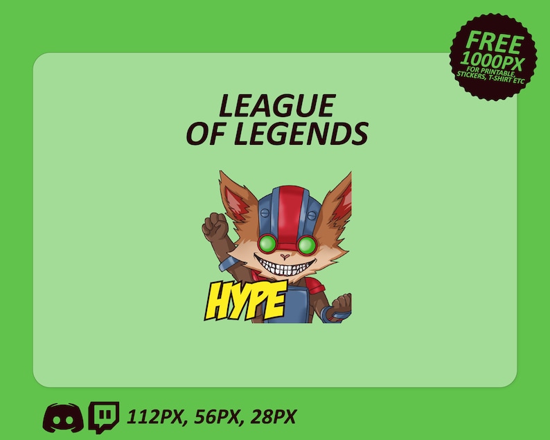 Ziggs LOL Emotes, Ziggs Emotes, League of Legends Emotes, Twitch Emotes ...