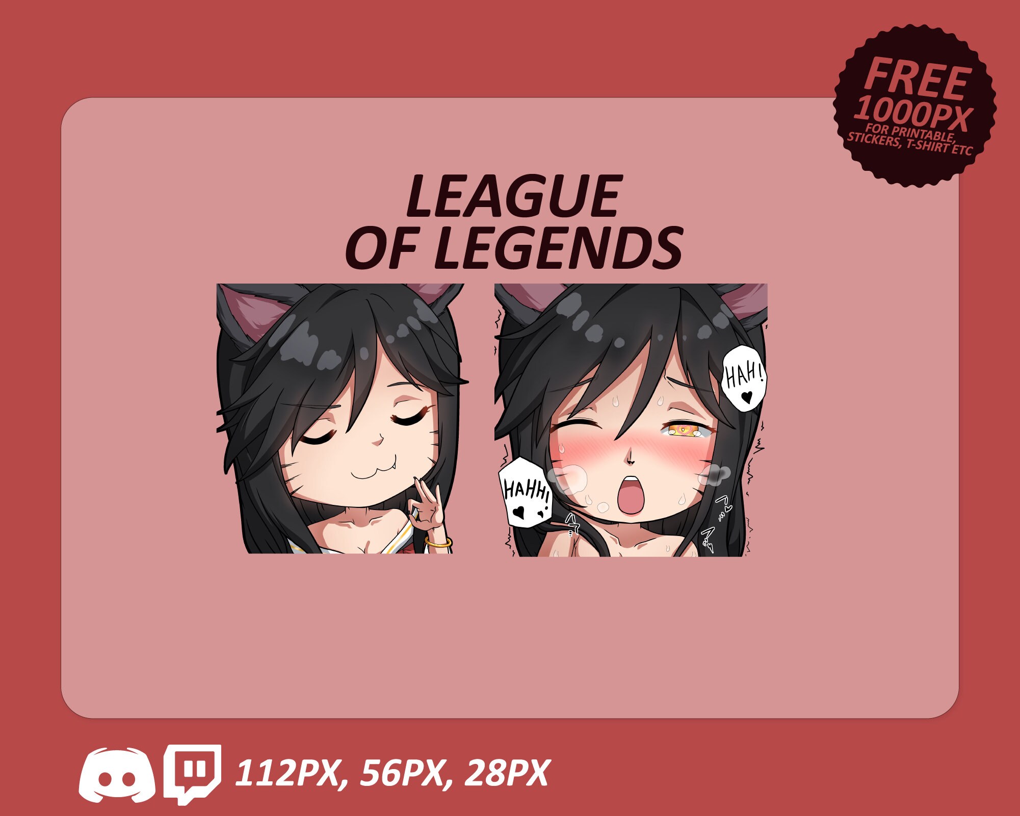Ahri LOL Emotes, Ahri Emotes, League of Legends Emotes, Twitch Emotes ...