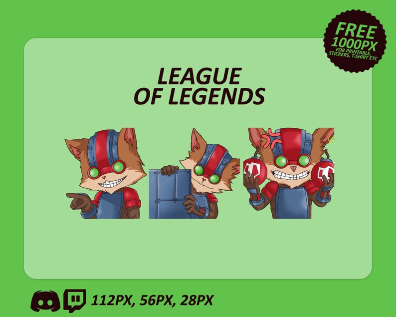 Ziggs LOL Emotes, Ziggs Emotes, League of Legends Emotes, Twitch Emotes ...
