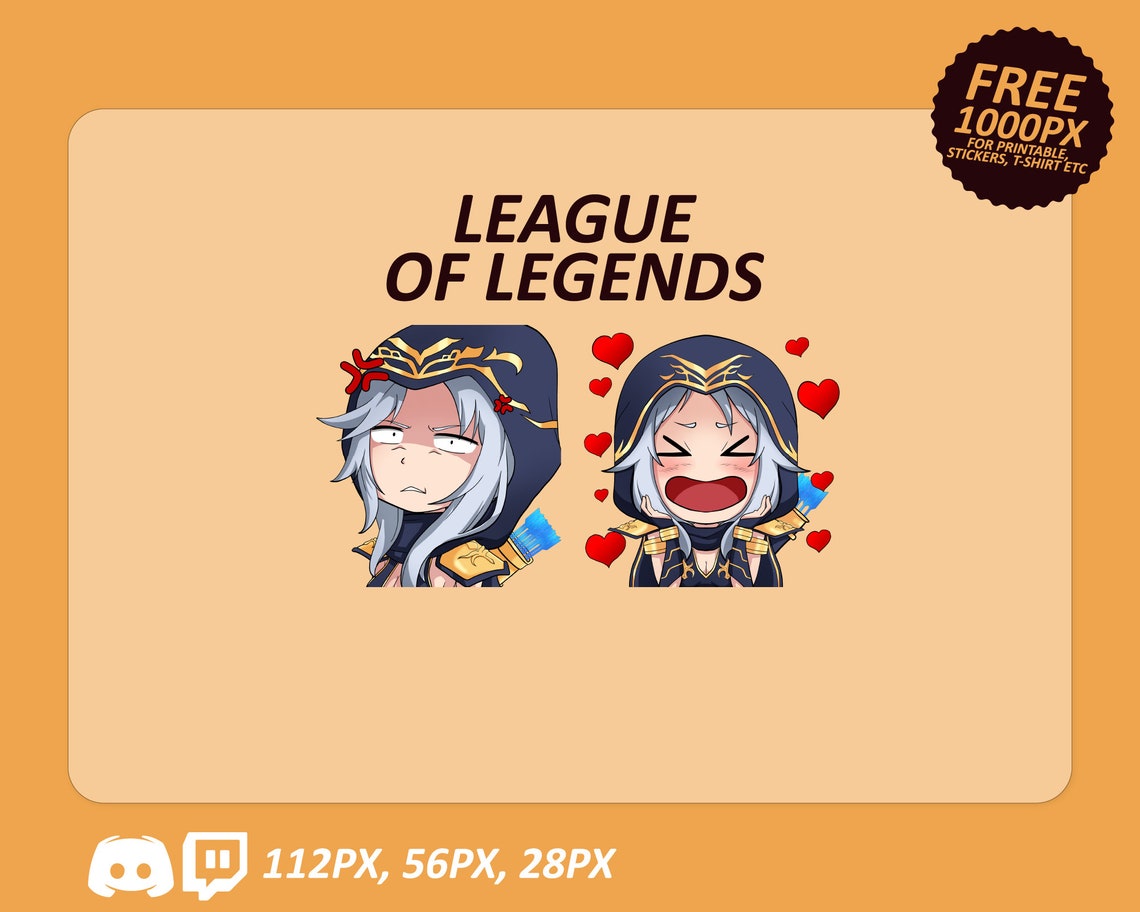 Ashe LOL Emotes, Ashe Emotes, League of Legends Emotes, Twitch Emotes ...