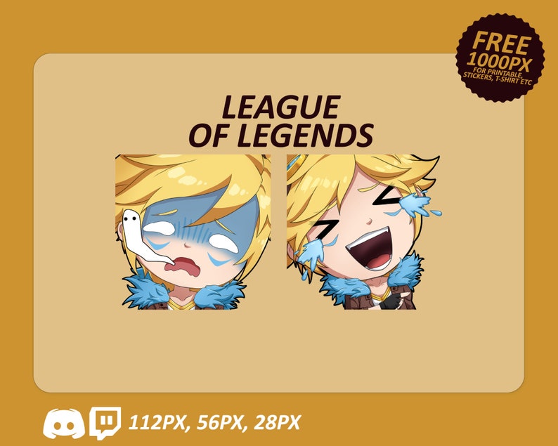 Ezreal LOL Emotes, Ezreal Emotes, League of Legends Emotes, Twitch ...