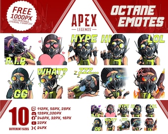 Animated Octane Twitch Emotes // Animated Knife Twitch Emotes - Etsy