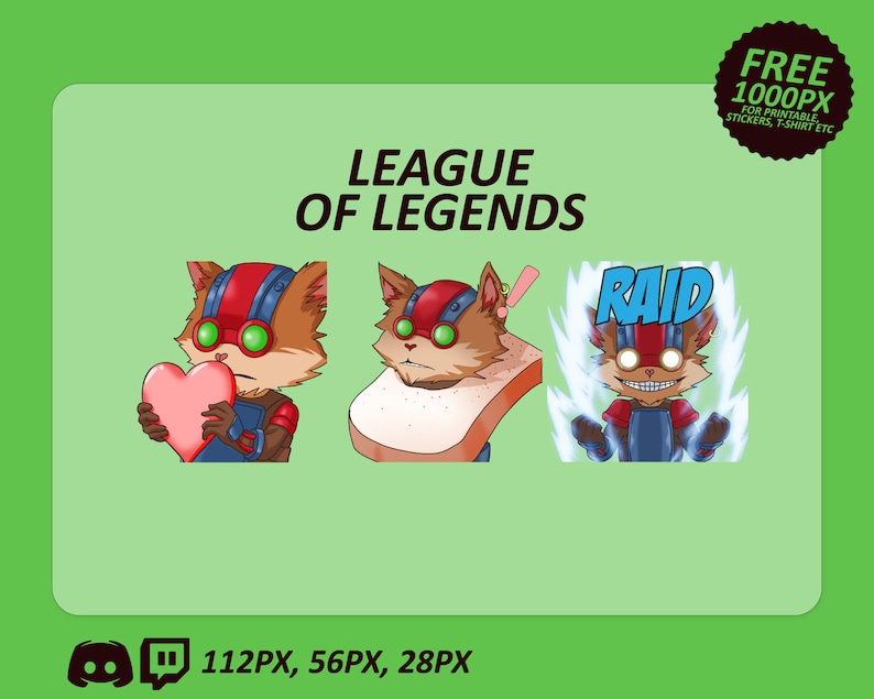 Ziggs LOL Emotes, Ziggs Emotes, League of Legends Emotes, Twitch Emotes ...