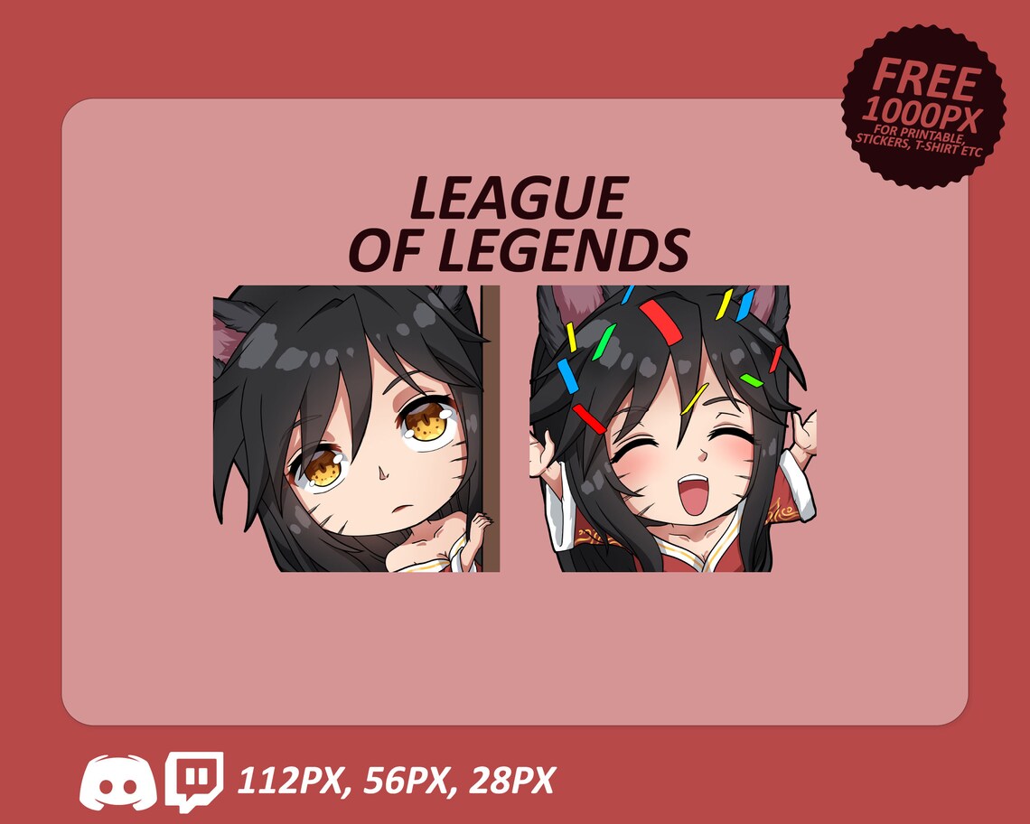 Ahri LOL Emotes, Ahri Emotes, League of Legends Emotes, Twitch Emotes ...