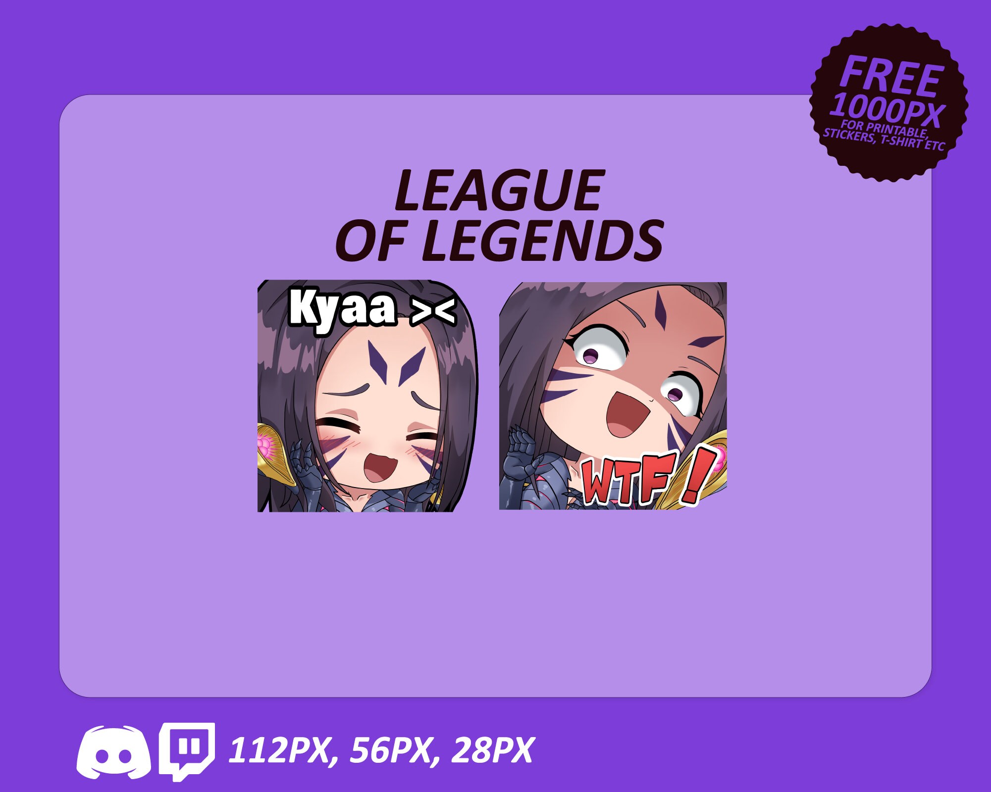 Kaisa LOL Emotes, Kaisa Emotes, League of Legends Emotes, Twitch Emotes ...