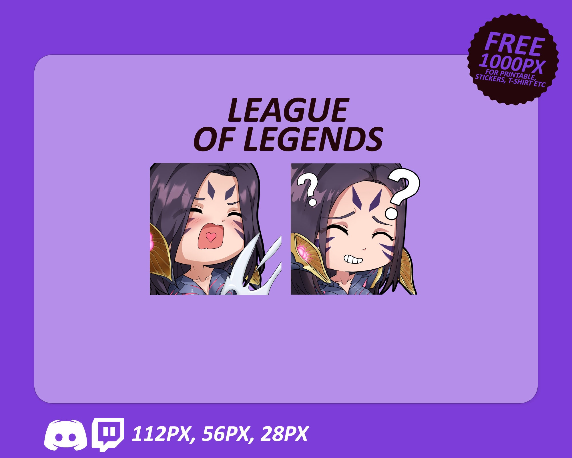 Kaisa LOL Emotes, Kaisa Emotes, League of Legends Emotes, Twitch Emotes ...