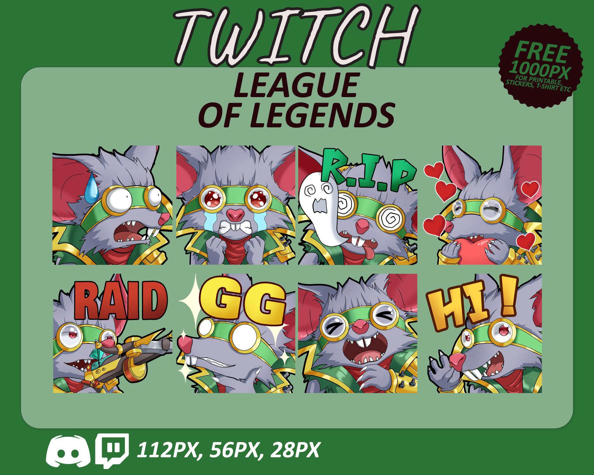 Twitch LOL Emotes, League of Legends Emotes, Twitch Emotes, Discord ...
