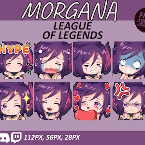 Morgana LOL Emotes, Morgana Emotes, League of Legends Emotes, Twitch ...