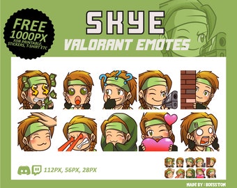 Skye Valorant Twitch Emotes Pack, Twitch Emotes for Streamer, Skye ...