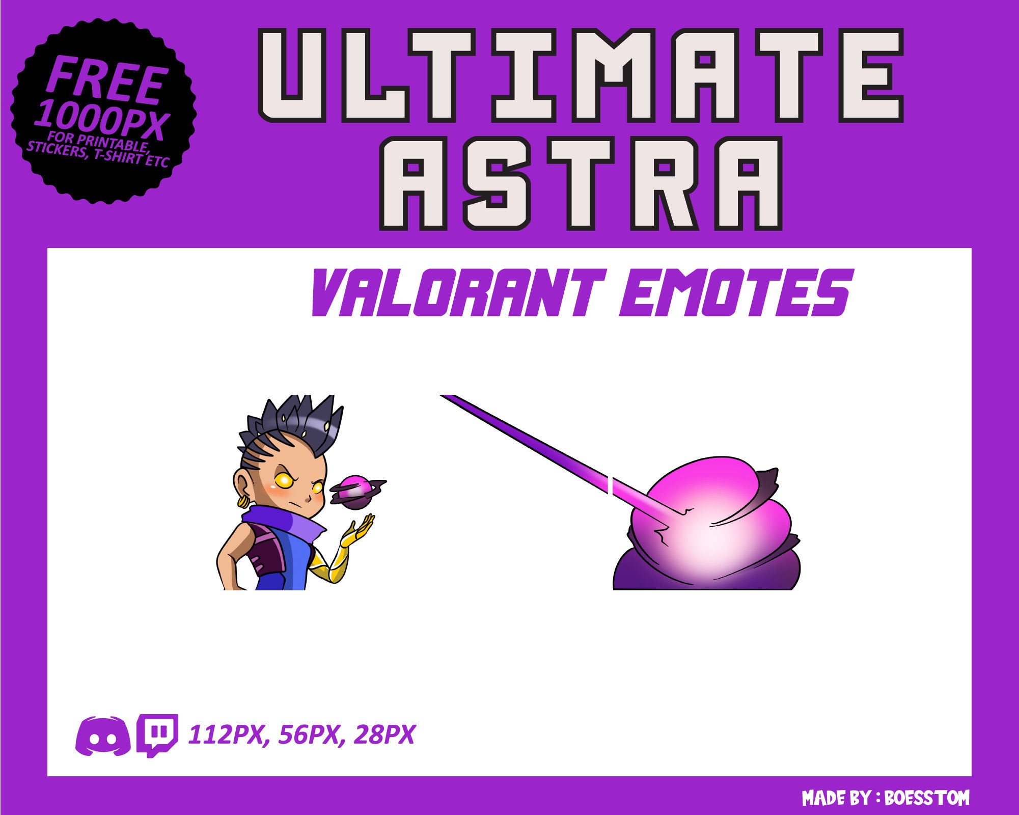 Astra Ultimate Valorant Emotes, Astra Emotes, Valorant Emotes, Twitch ...
