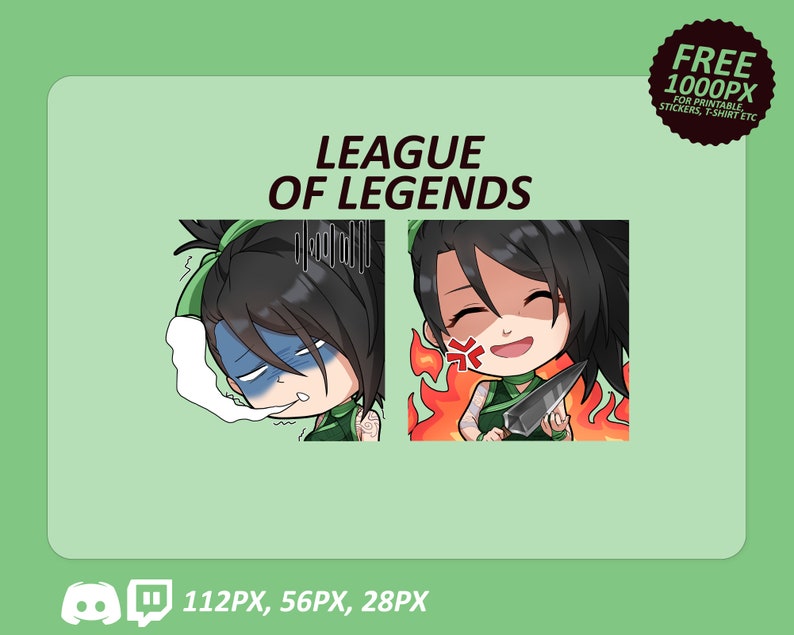 Akali LOL Emotes, Akali Emotes, League of Legends Emotes, Twitch Emotes ...