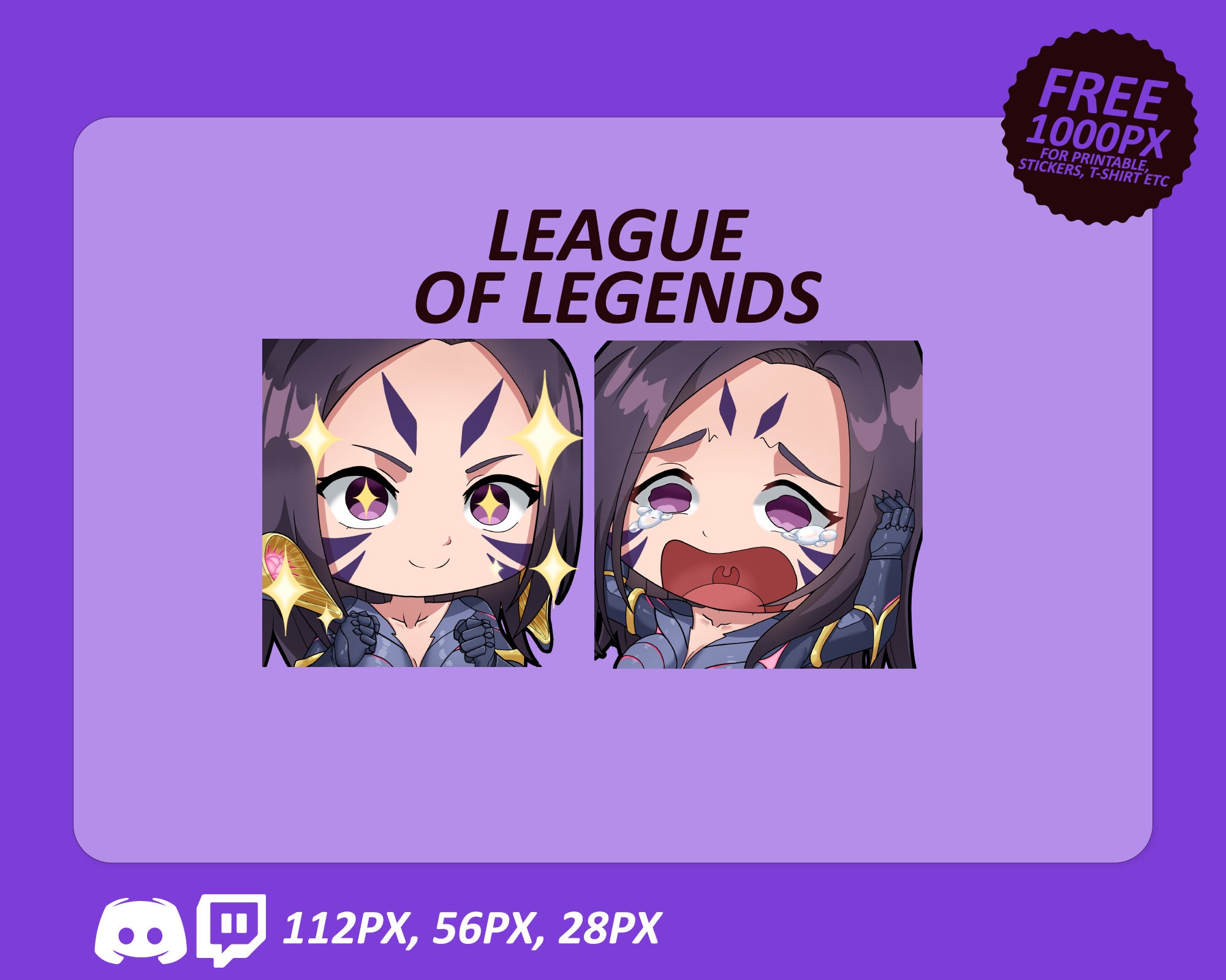 Kaisa LOL Emotes, Kaisa Emotes, League of Legends Emotes, Twitch Emotes ...