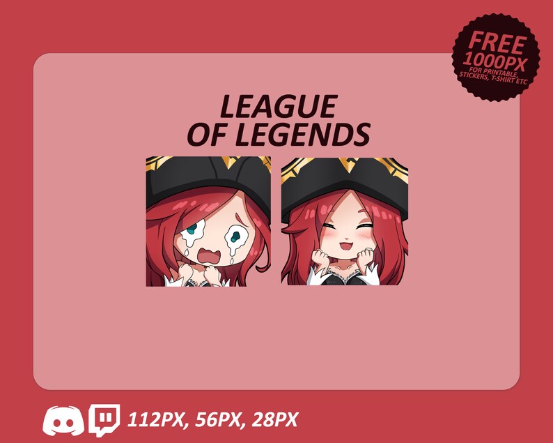 Miss Fortune LOL Emotes, Miss Fortune Emotes, League of Legends Emotes ...