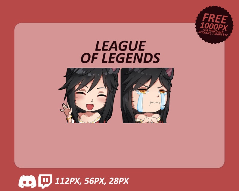 Ahri LOL Emotes, Ahri Emotes, League of Legends Emotes, Twitch Emotes ...
