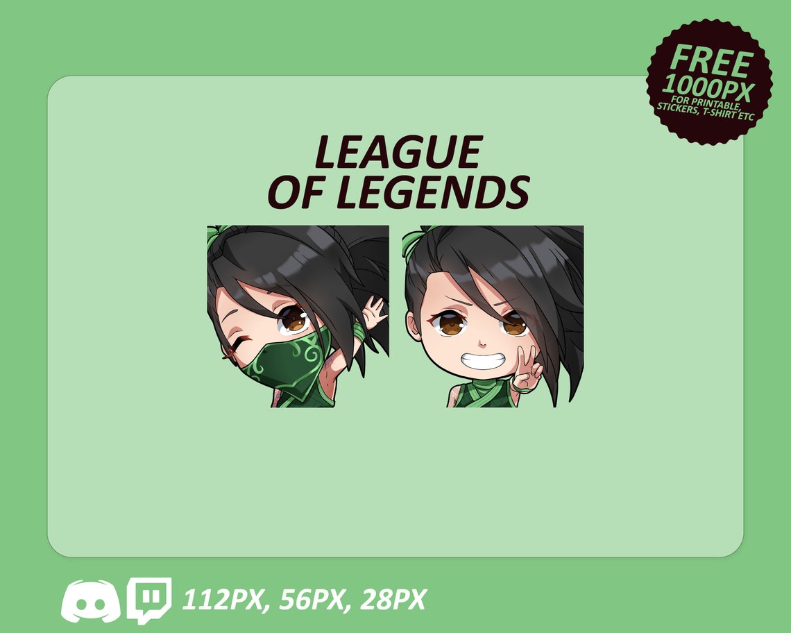 Akali LOL Emotes, Akali Emotes, League of Legends Emotes, Twitch Emotes ...
