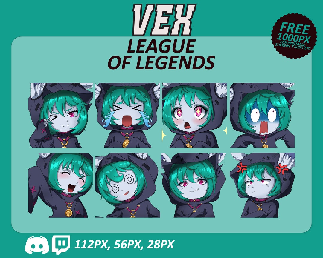 Vex LOL Emotes, Vex Emotes, League of Legends Emotes, Twitch Emotes ...