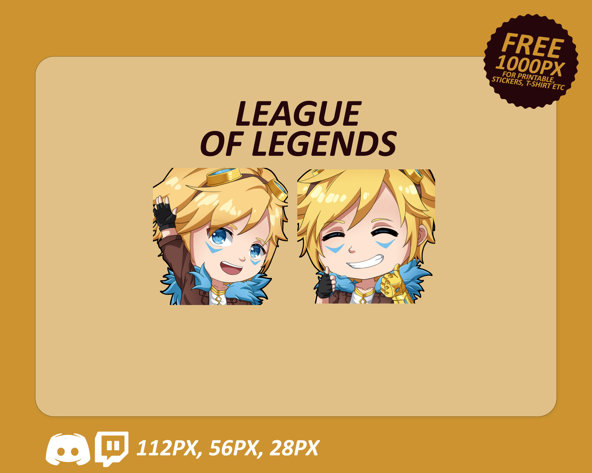 Ezreal LOL Emotes, Ezreal Emotes, League of Legends Emotes, Twitch ...