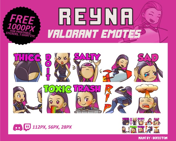 Reyna Valorant Emotes Reyna Emotes Valorant Emotes Twitch | Etsy UK