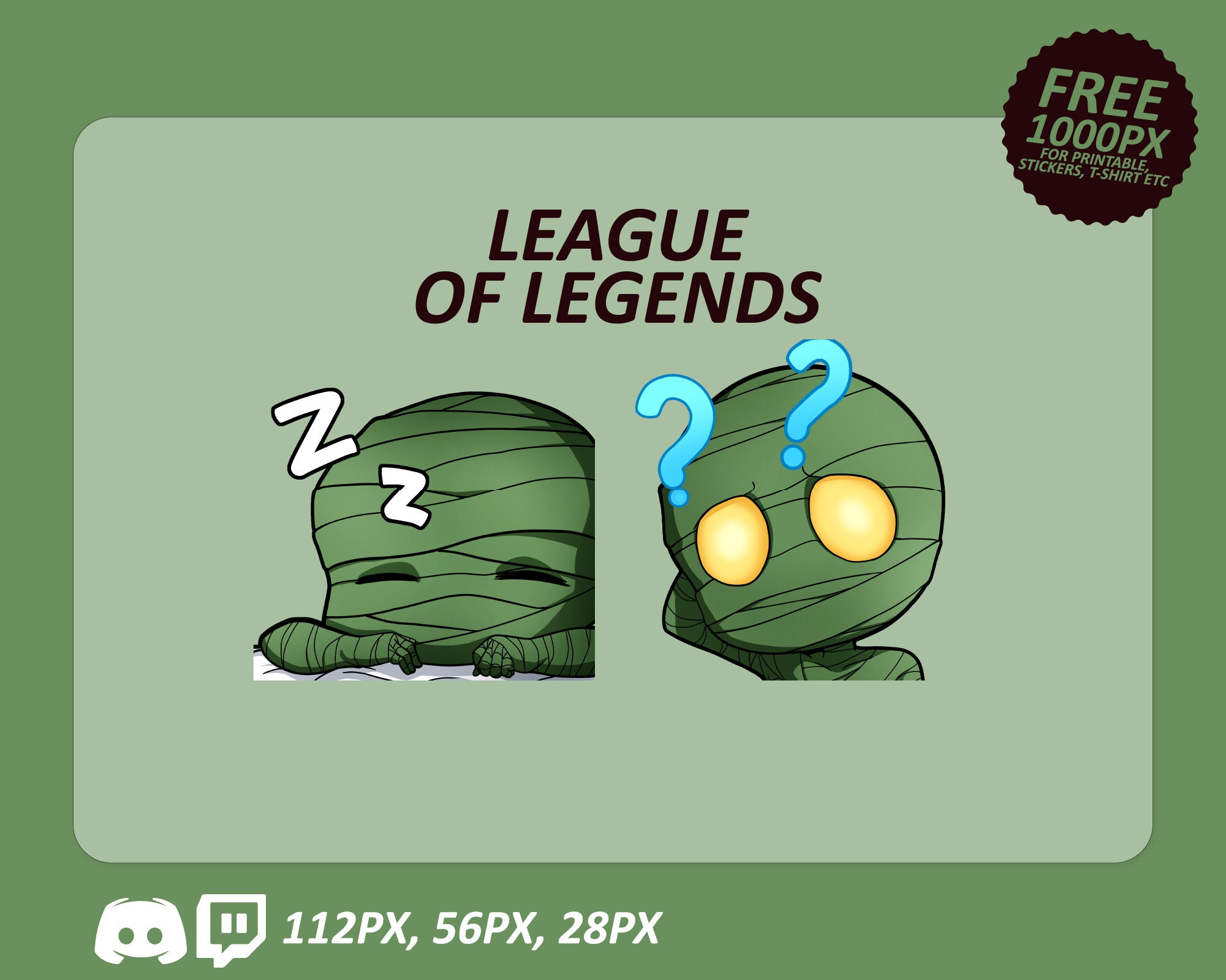 Sad Amumu LOL Emotes, Sad Amumu Emotes, League of Legends Emotes ...