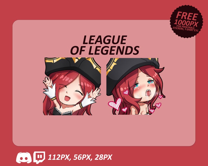 Miss Fortune LOL Emotes, Miss Fortune Emotes, League of Legends Emotes ...
