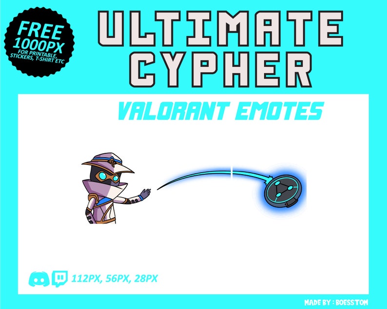 Cypher Ultimate Valorant Emotes, Cypher Emotes, Valorant Emotes, Twitch ...