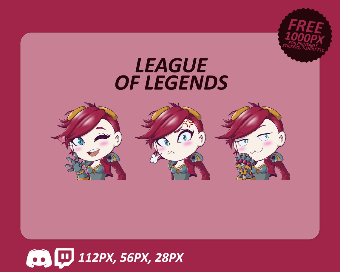 Vi LOL Emotes, Vi Emotes, League of Legends Emotes, Twitch Emotes ...