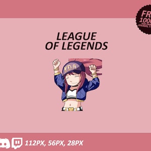 Akali KDA LOL Emotes, Akali Emotes, League of Legends Emotes, Twitch ...