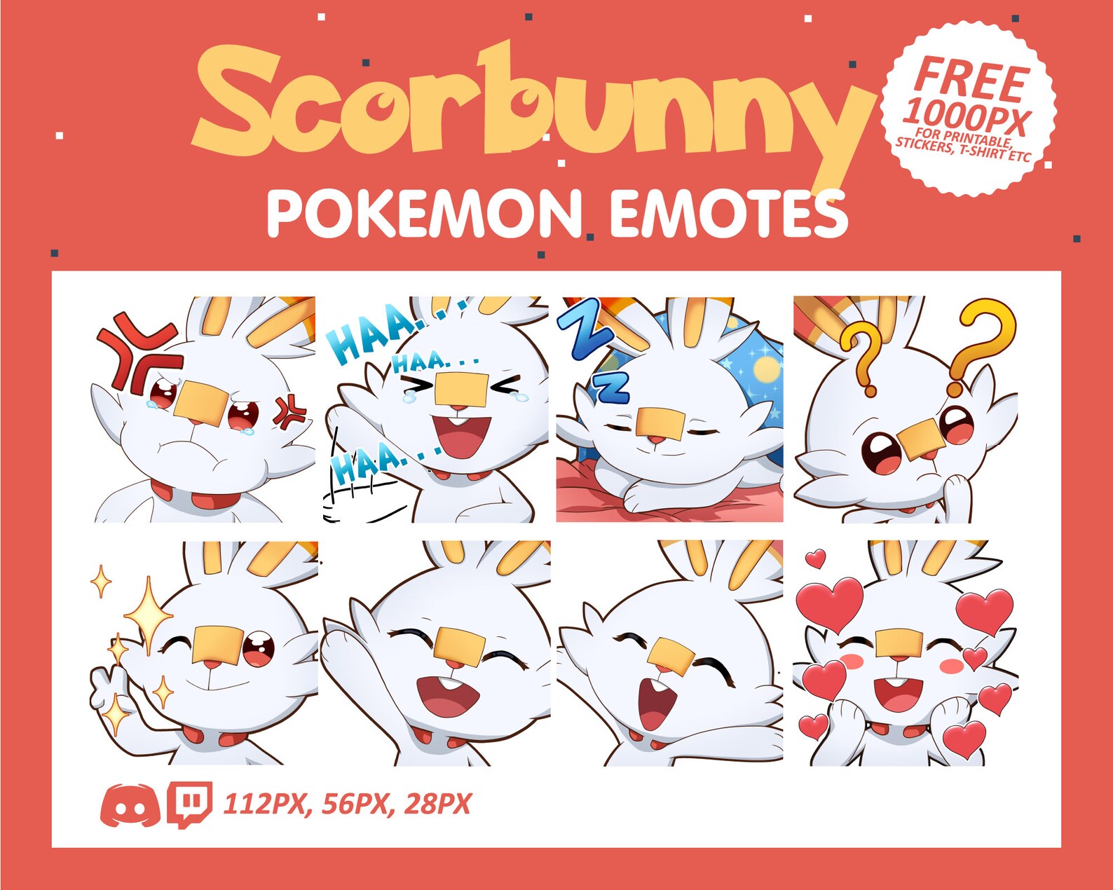 Scorbunnypokemon Emotes, Scorbunny Emotes, Pokemon Emotes, Twitch ...