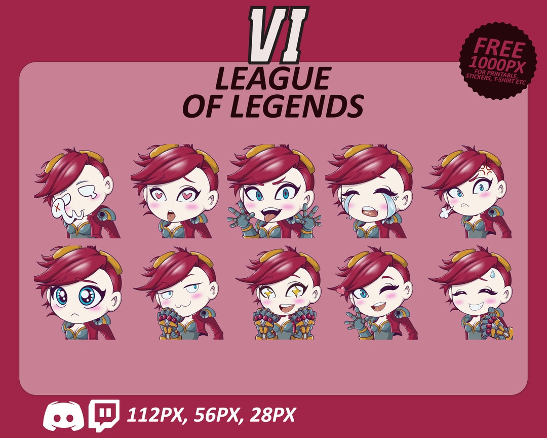 Vi LOL Emotes, Vi Emotes, League of Legends Emotes, Twitch Emotes ...