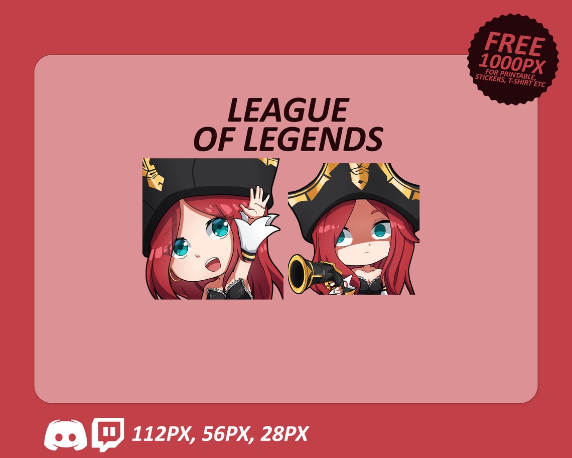 Miss Fortune LOL Emotes, Miss Fortune Emotes, League of Legends Emotes ...