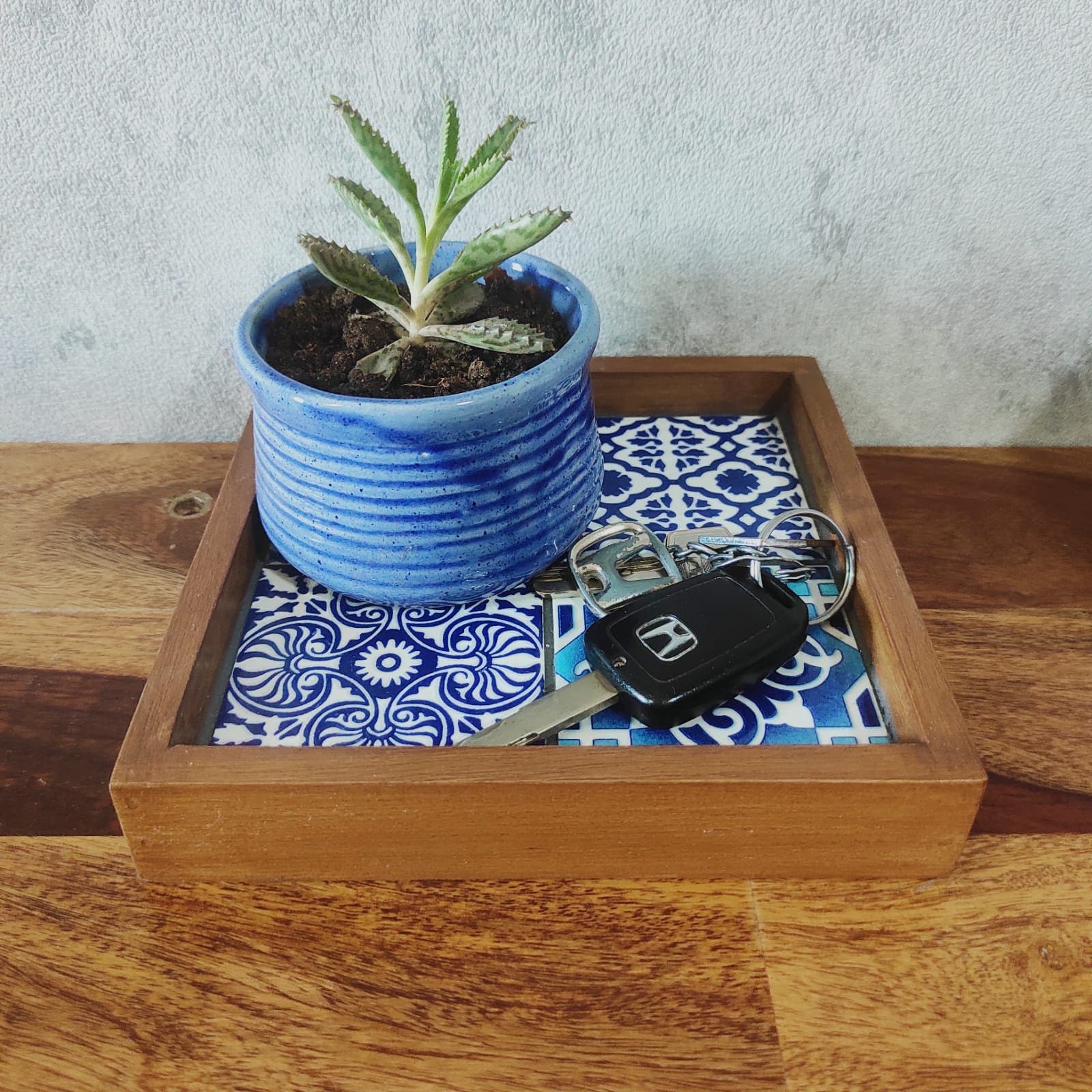 Antique Tile Tray Desk Organizer Small Size7 X7 - Etsy
