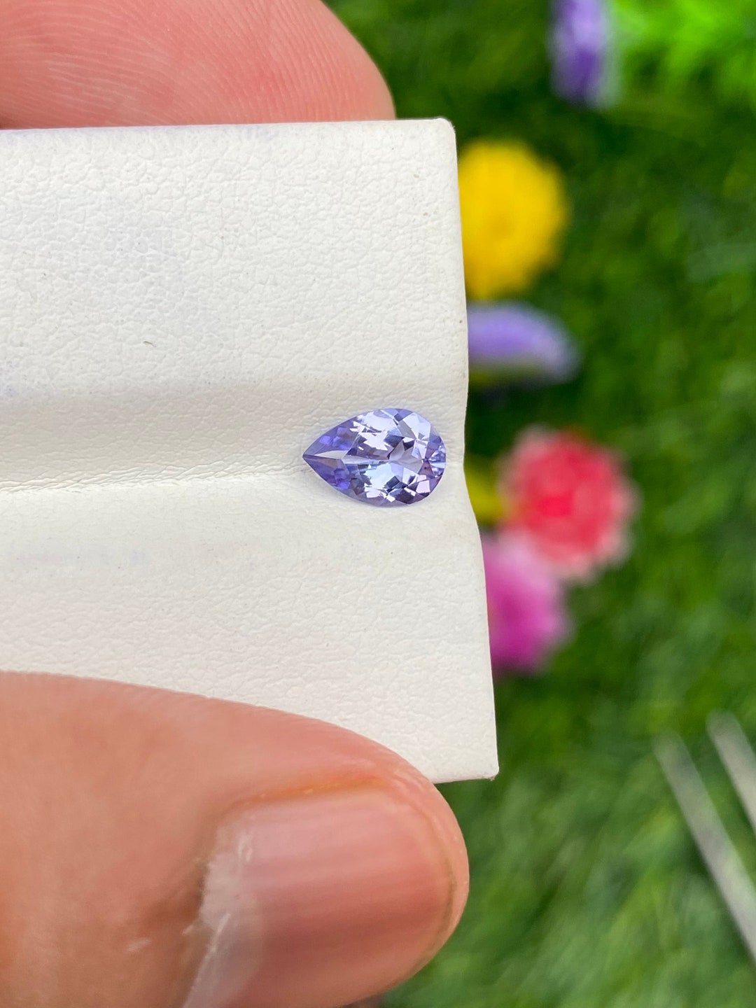 Natural Tanzanite Pear Cut , Beautiful Light Purple Colour Tanzanite ...