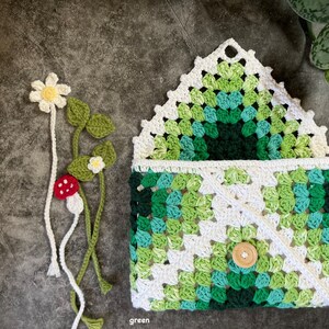 Crochet Granny Square Book Cover Set: Handmade 100% Cotton Sleeve ...